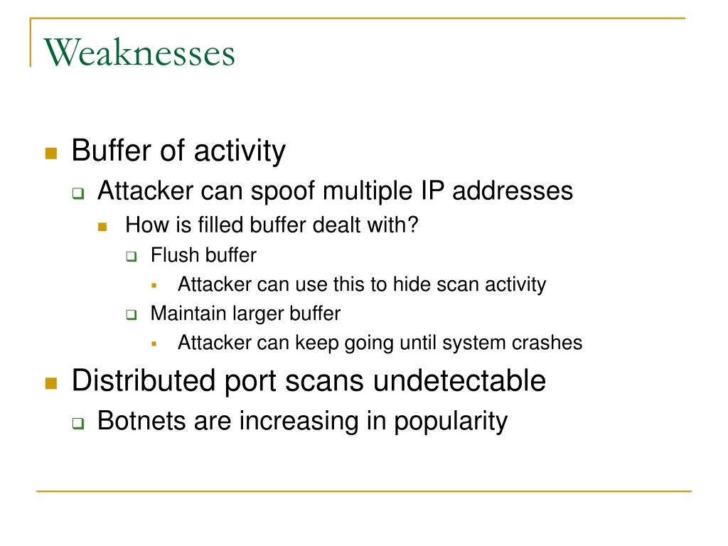Ppt Fast Portscan Detection Using Sequential Hypothesis Testing Powerpoint Presentation Id 1596