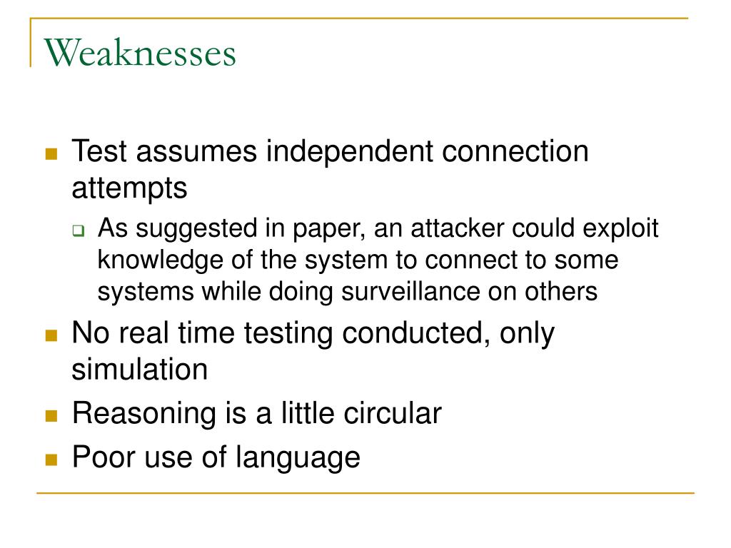 Ppt Fast Portscan Detection Using Sequential Hypothesis Testing Powerpoint Presentation Id