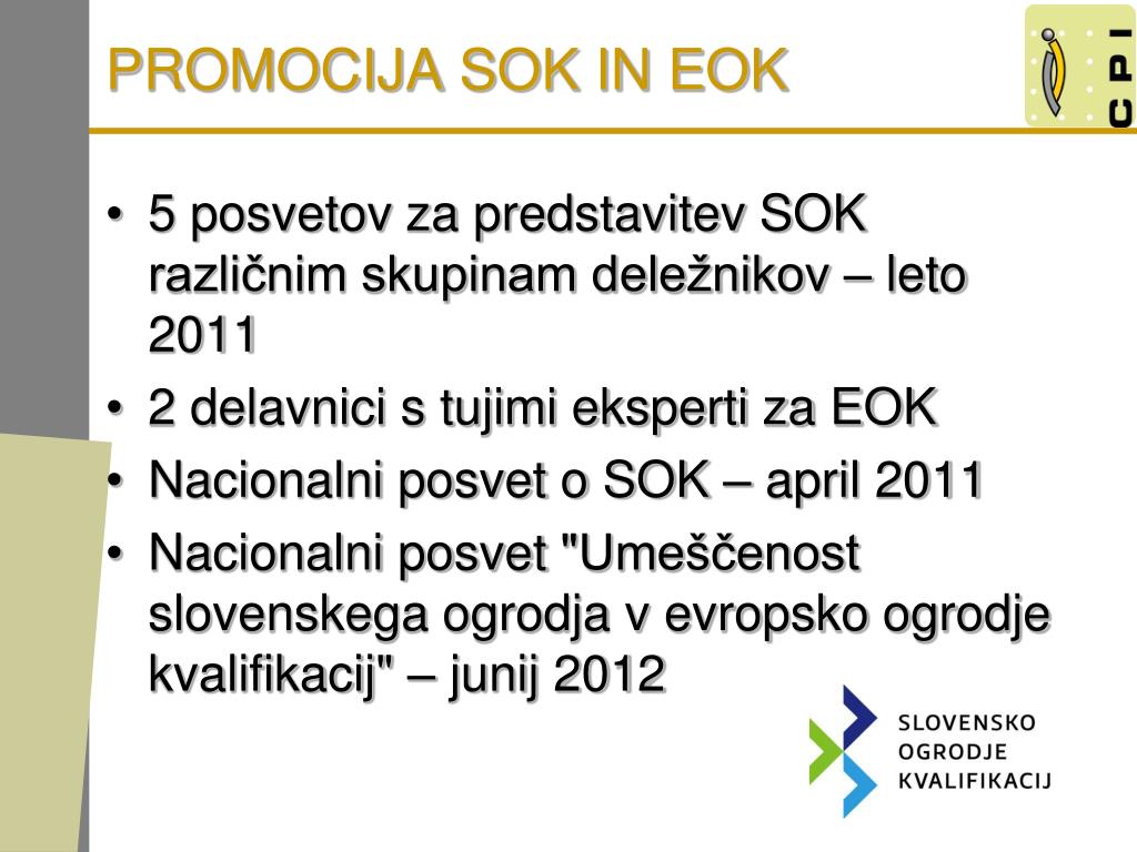 PPT - NACIONALNA KOORDINACIJSKA TOČKA ZA EOK IN SOK PowerPoint ...