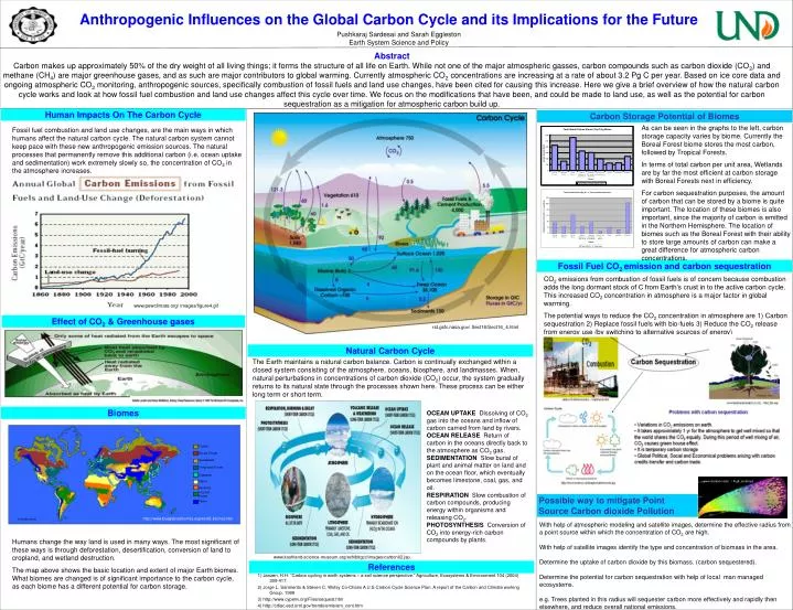 PPT - Anthropogenic Influences on the Global Carbon Cycle and its ...