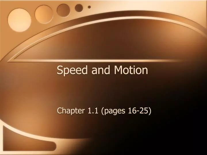 PPT - Speed and Motion PowerPoint Presentation, free download - ID:6071063