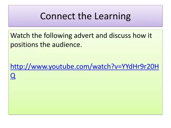 PPT - Connect the Learning PowerPoint Presentation, free download - ID ...