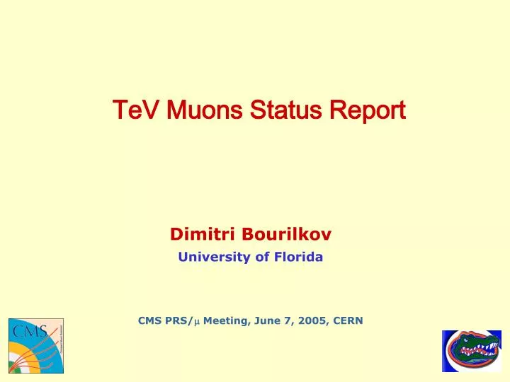 PPT - TeV Muons Status Report PowerPoint Presentation, free download ...