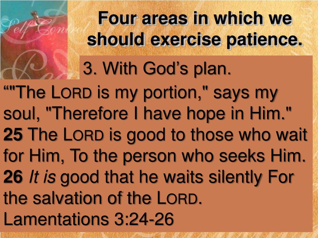 PPT - The Fruits of the Spirit Lesson 4 Where will I find patience ...