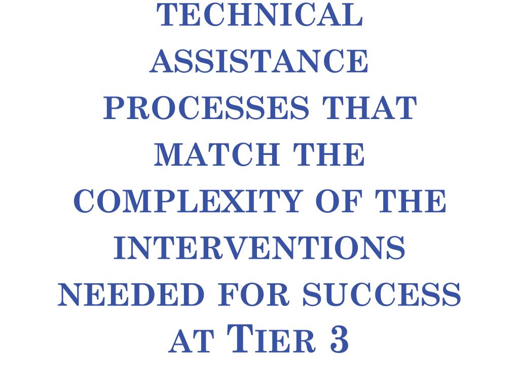 PPT - Designing Tier 3 Supports: Readiness, Initial Implementation ...