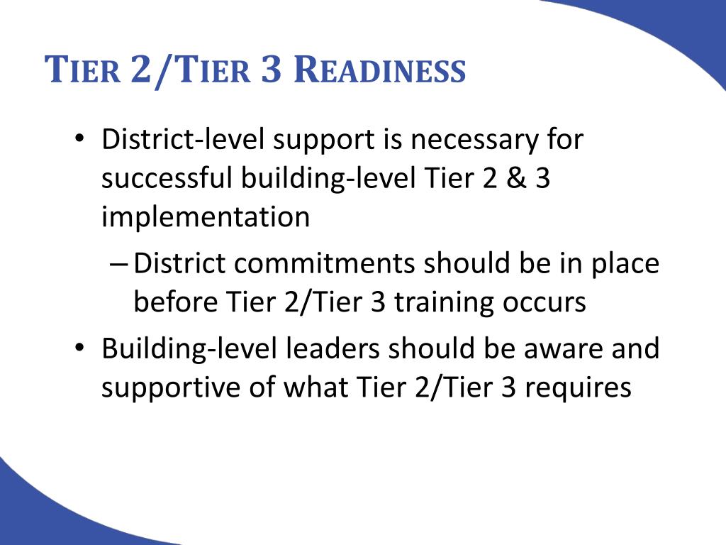 PPT - Designing Tier 3 Supports: Readiness, Initial Implementation ...