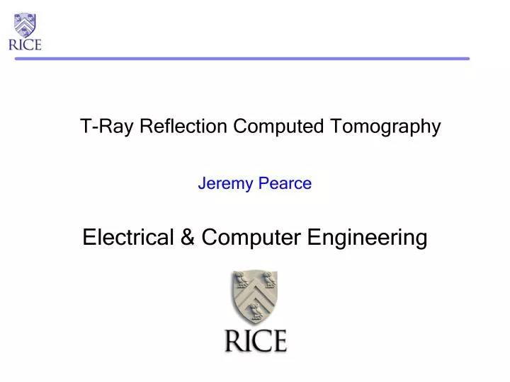 PPT - T-Ray Reflection Computed Tomography PowerPoint Presentation ...