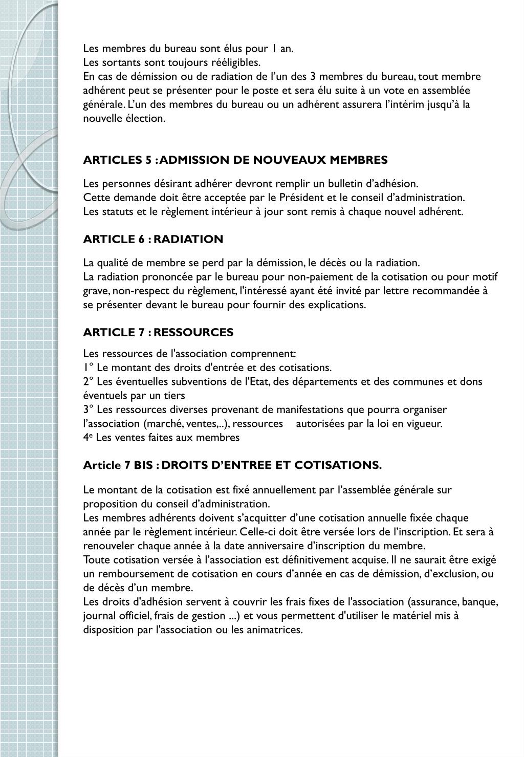 PPT - STATUTS - ASSOCIATION LOI 1901 NOMMEE L’ Scrap ARTICLE 1 : FORME ...