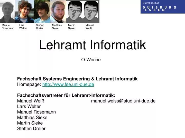 PPT - Lehramt Informatik PowerPoint Presentation, free download - ID ...