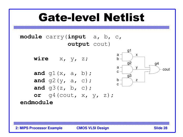 PPT - Introduction to CMOS VLSI Design Lecture 2: MIPS Processor ...