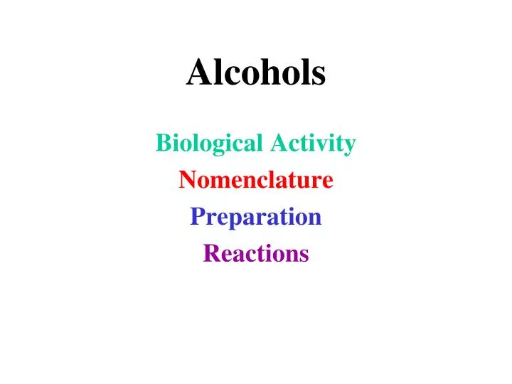 PPT - Alcohols PowerPoint Presentation, free download - ID:6075008