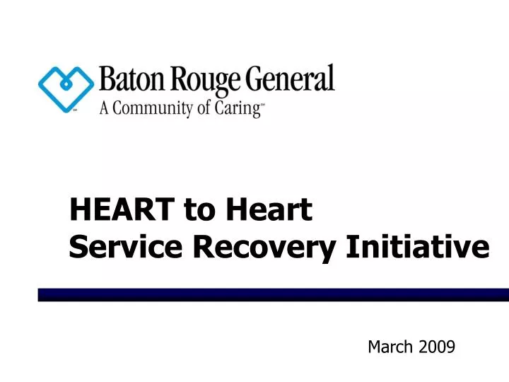 PPT - HEART to Heart Service Recovery Initiative PowerPoint ...