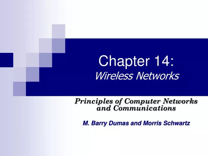 PPT - Chapter 14: Wireless Networks PowerPoint Presentation, free download - ID:6076708