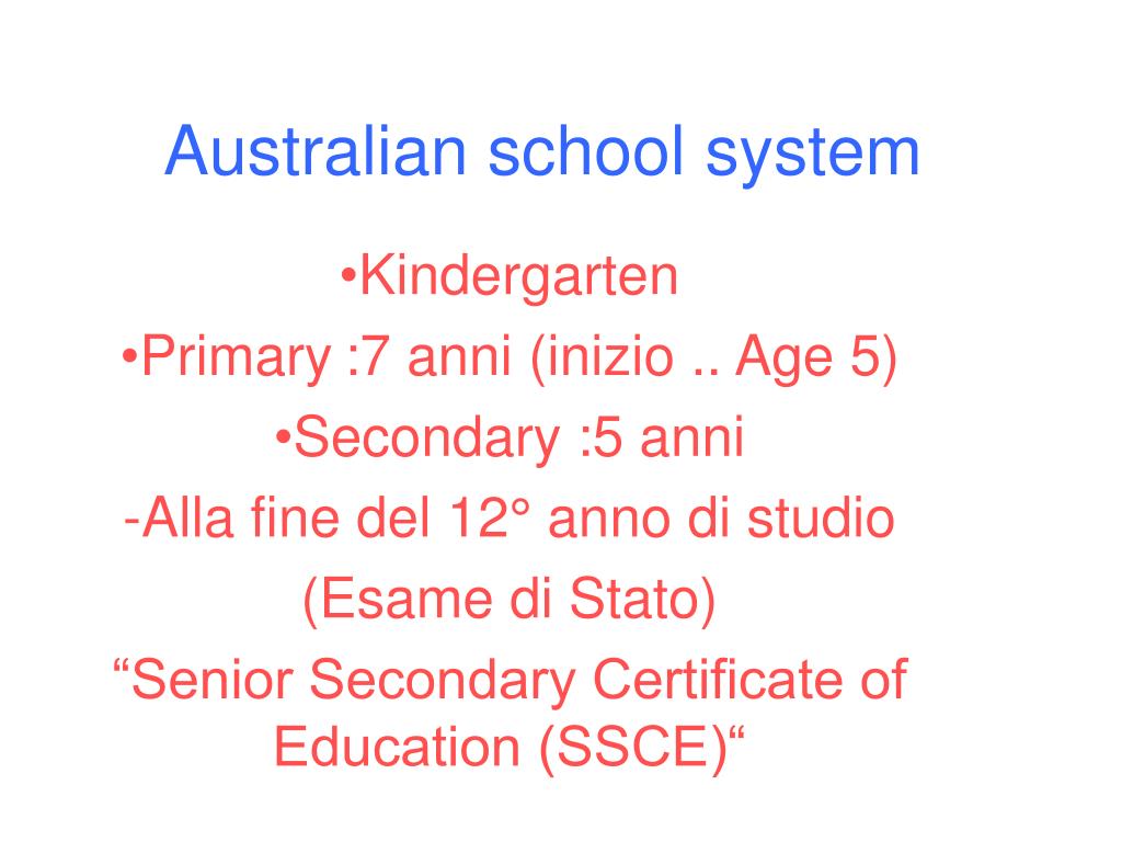 PPT - Il sistema scolastico AUSTRALIANO a cura di Z. ADAM 23 settembre ...