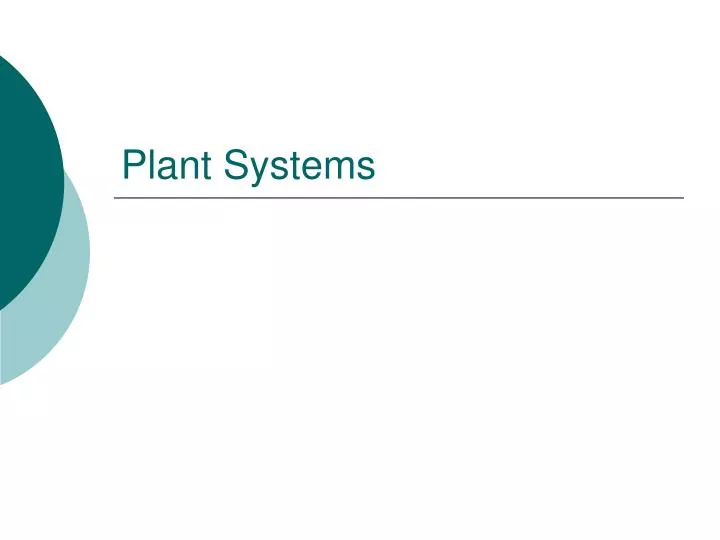 PPT - Plant Systems PowerPoint Presentation, free download - ID:6079362