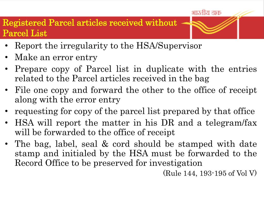 PPT - WHAT IF THINGS GO WRONG IN PARCEL DEPARTMENT? PowerPoint ...