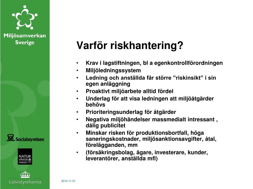 PPT - Risktillsyn vid Miljöfarliga verksamheter PowerPoint Presentation ...