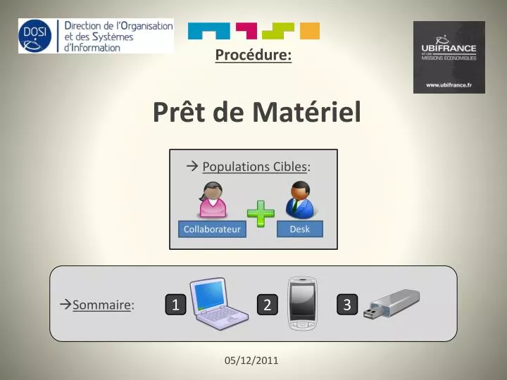 PPT - Prêt de Matériel PowerPoint Presentation, free download - ID:6081551
