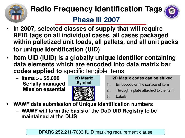 PPT - Supporting DoD’s RFID Mandate RFID Requirements and FAQS ...