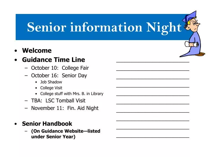 PPT - Senior information Night PowerPoint Presentation, free download ...