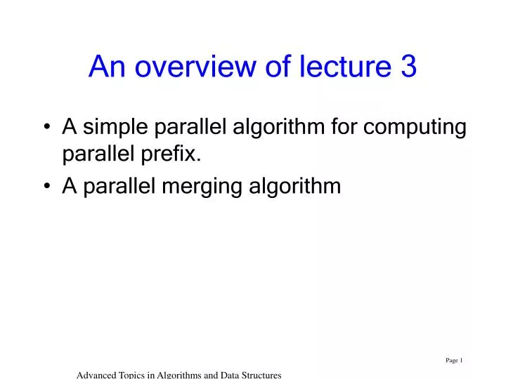 PPT - An overview of lecture 3 PowerPoint Presentation, free download ...