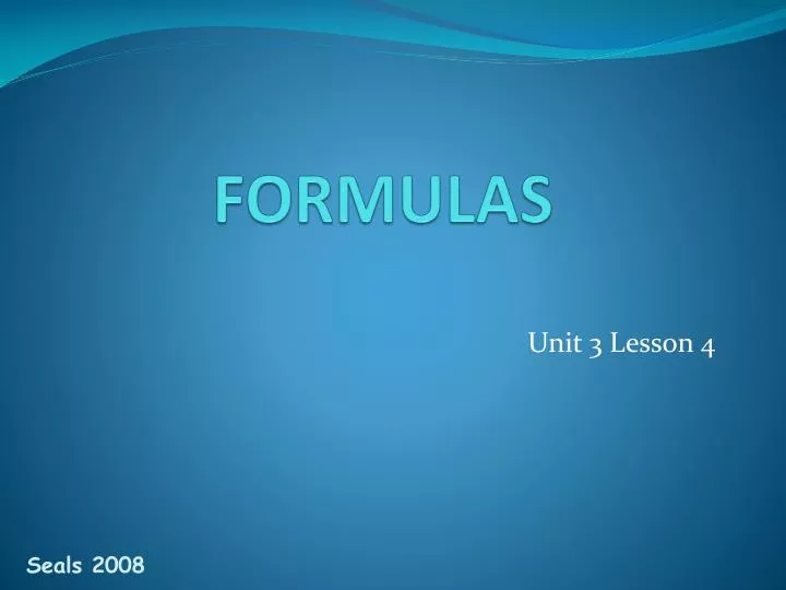 PPT - FORMULAS PowerPoint Presentation, free download - ID:6083417