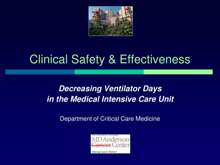 PPT - Clinical Safety & Effectiveness PowerPoint Presentation, free ...
