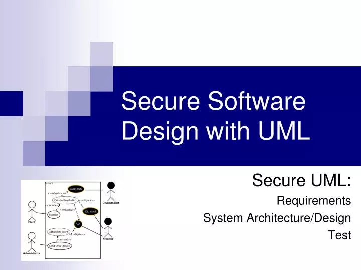 Ppt Secure Software Design With Uml Powerpoint Presentation Free Download Id6085218