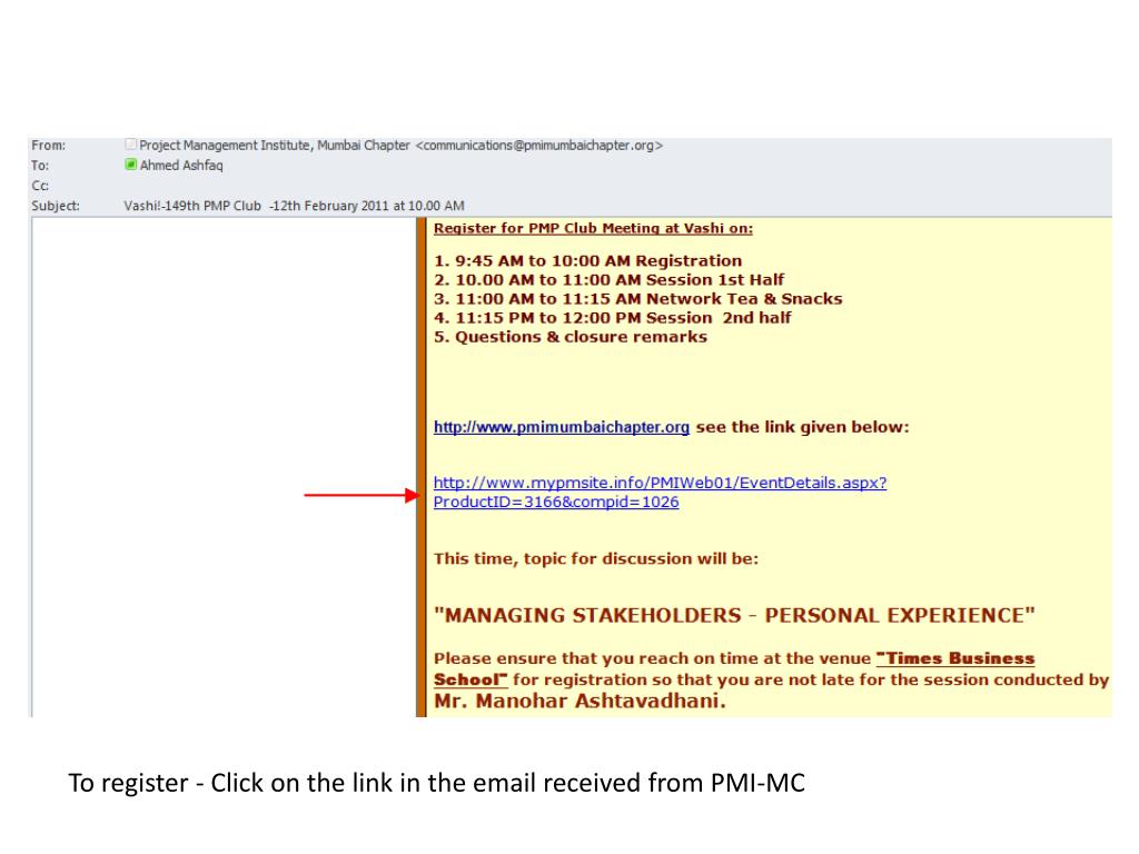 PPT - How to register for PMI session PowerPoint Presentation, free ...