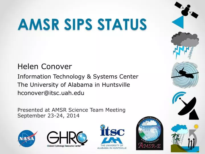 PPT - AmsR SIPS Status PowerPoint Presentation, free download - ID:6085345