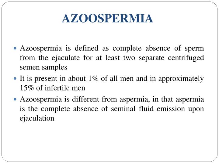 PPT - Updates on the evaluation and management of Azoospermia ...