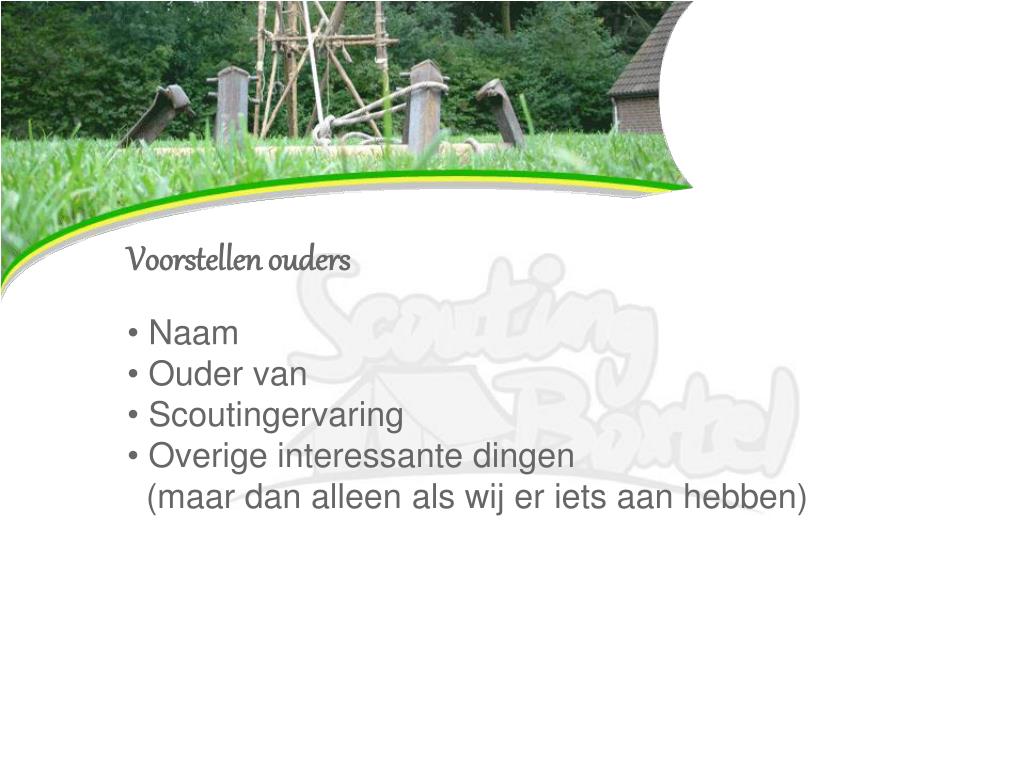 Ppt Ouderavond Verkenners 27 September 2013 Powerpoint Presentation