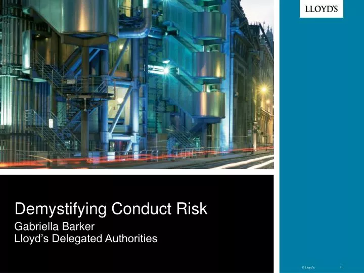 PPT - Demystifying Conduct Risk PowerPoint Presentation, free download ...