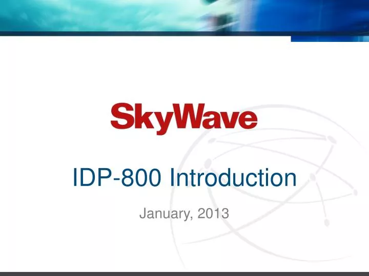 PPT - IDP-800 Introduction PowerPoint Presentation, free download - ID:6087118