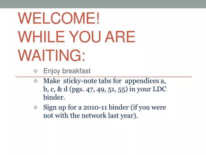 PPT - Welcome! While You Are Waiting: PowerPoint Presentation, free ...