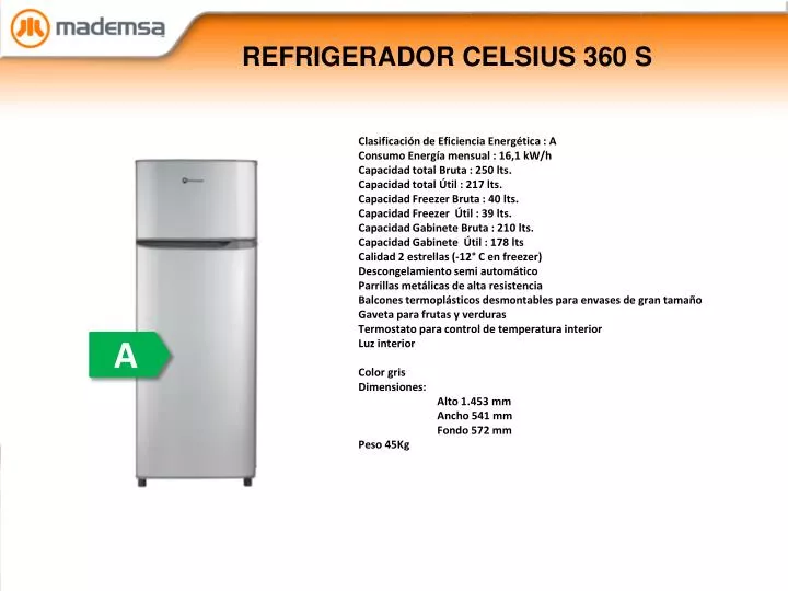 PPT - REFRIGERADOR CELSIUS 360 S PowerPoint Presentation, free download ...