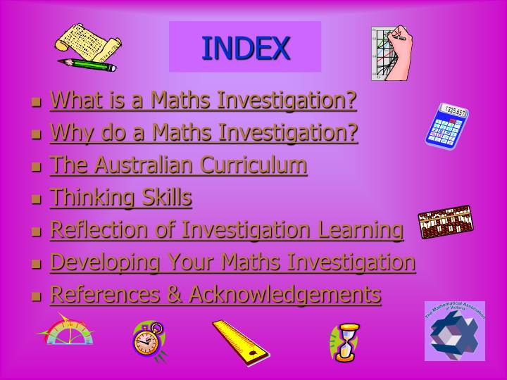PPT - INVESTIGATION - MATHS Maths Talent Quest PowerPoint Presentation ...