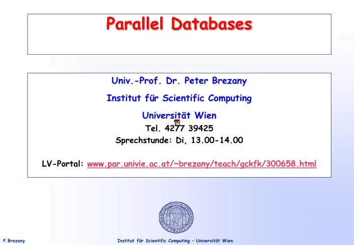 Ppt Parallel Databases Powerpoint Presentation Free Download Id 6089222