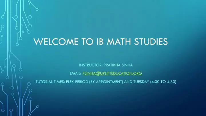 PPT - Welcome to Ib Math Studies PowerPoint Presentation, free download ...