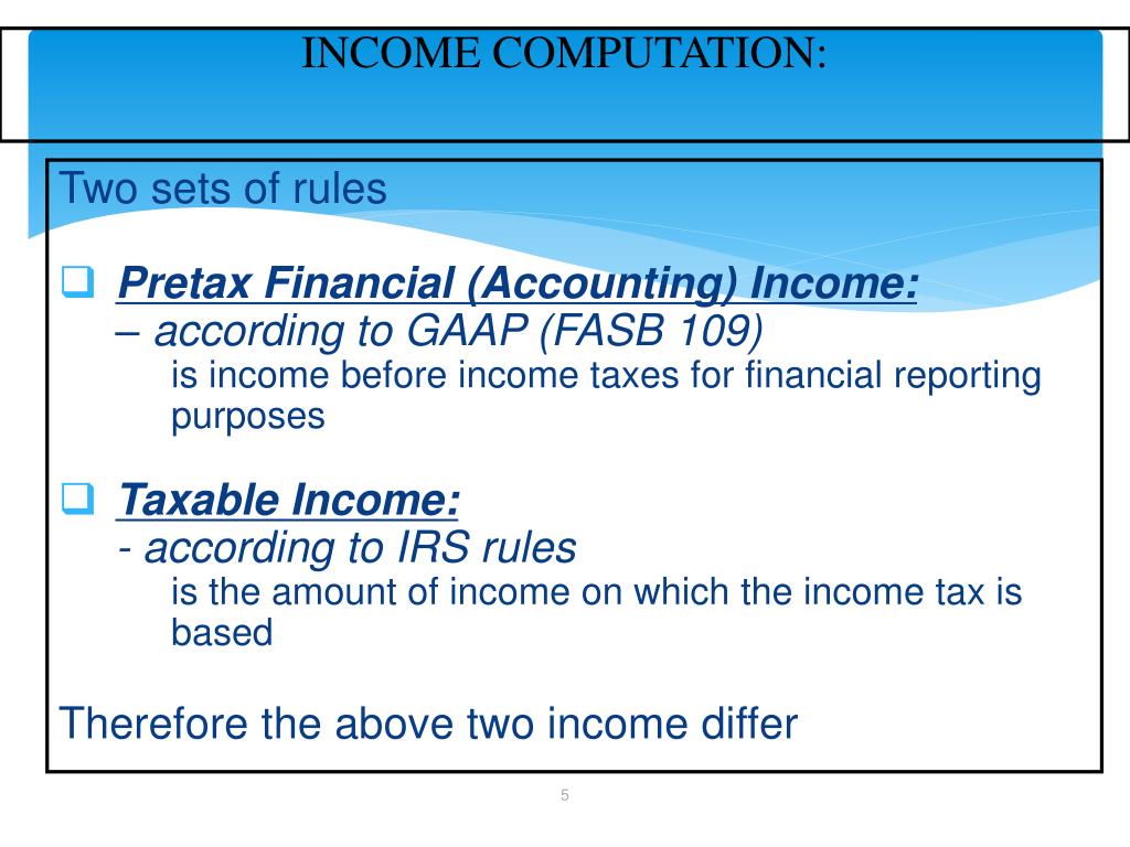 PPT - ACCOUNTING FOR INCOME TAXES PowerPoint Presentation, free ...