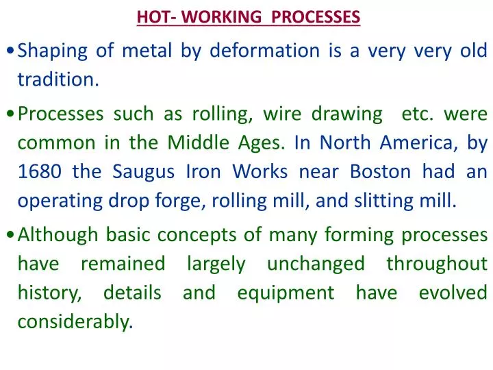 PPT - HOT- WORKING PROCESSES PowerPoint Presentation, free download ...
