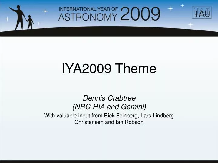 PPT - IYA2009 Theme PowerPoint Presentation, free download - ID:6091366
