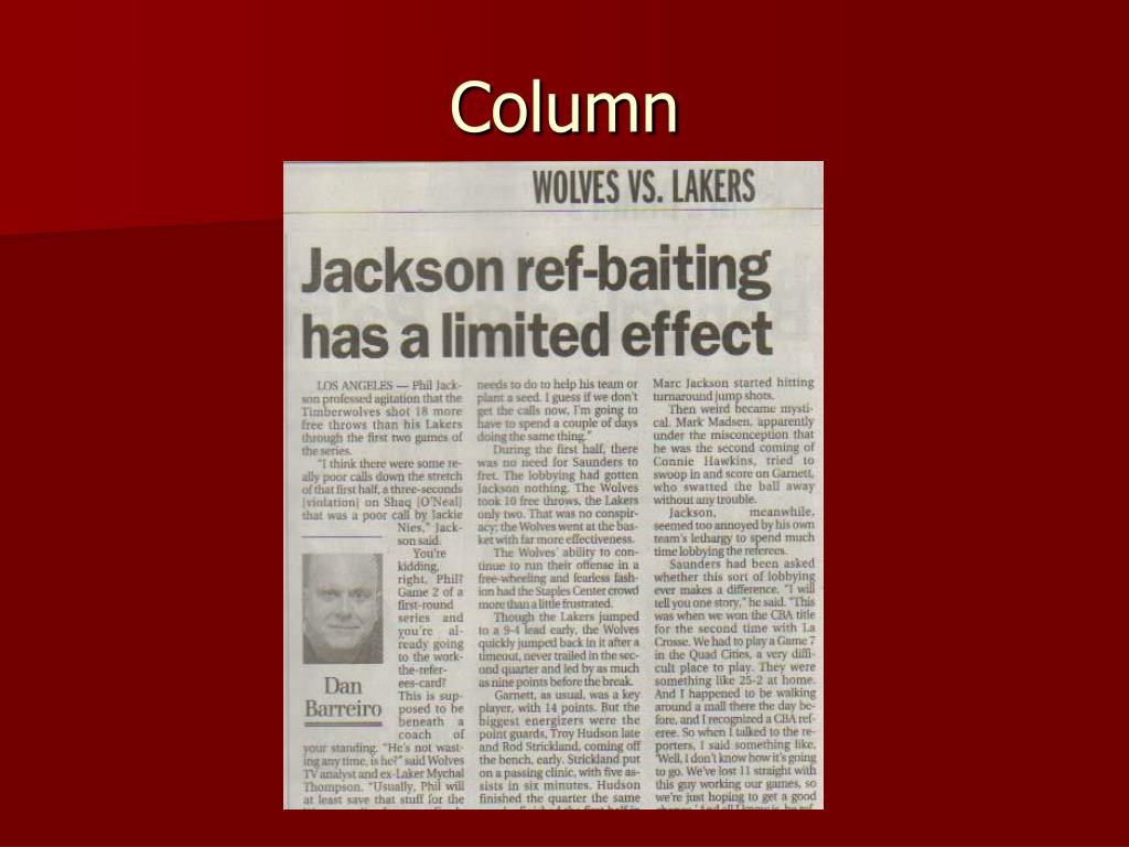 Column Writing In Journalism Column Writing In Journalism