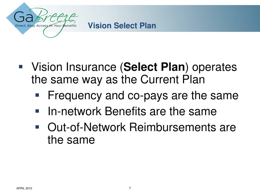 PPT - Vision Insurance Plan Year 2013 Optum Health Vision/Spectera ...