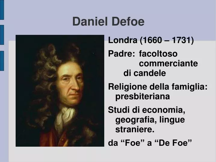 PPT - Daniel Defoe PowerPoint Presentation, free download - ID:6092251