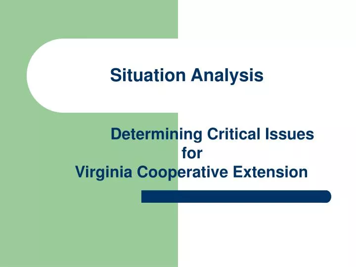 PPT - Situation Analysis PowerPoint Presentation, free download - ID ...