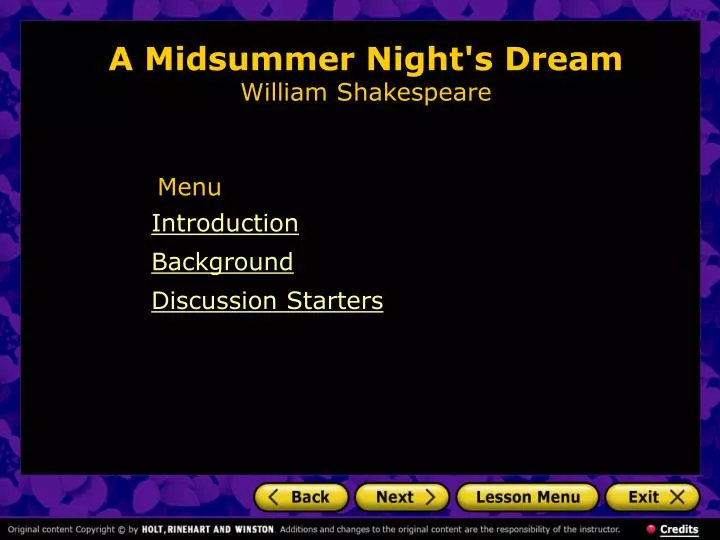 PPT - A Midsummer Night's Dream William Shakespeare PowerPoint ...