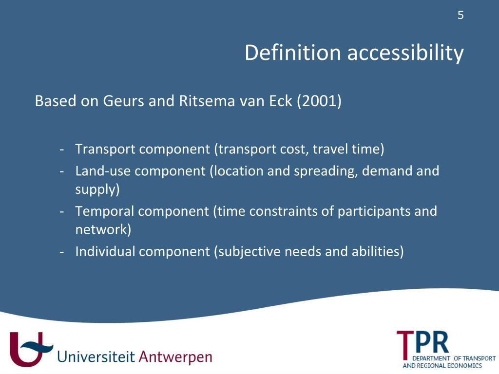PPT - The impact of accessibility on the location value of commercial ...