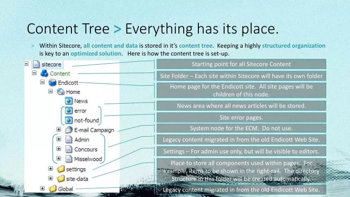 PPT - Content Tree > Everything has its place. PowerPoint Presentation ...