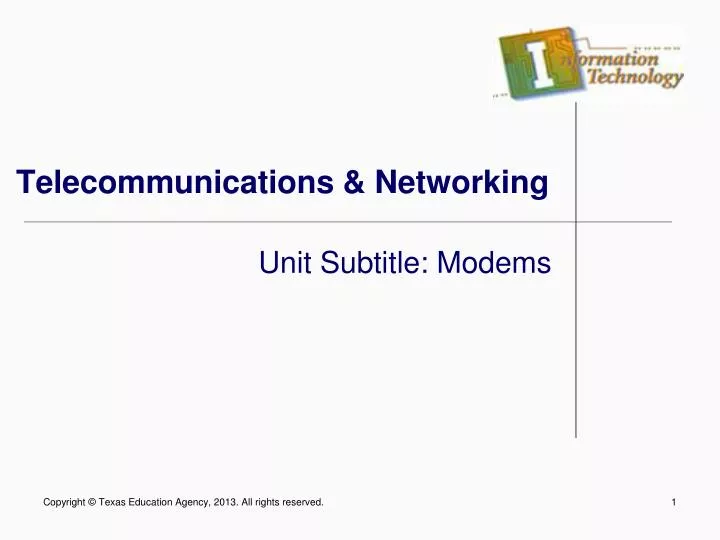 PPT - Telecommunications & Networking PowerPoint Presentation, free ...